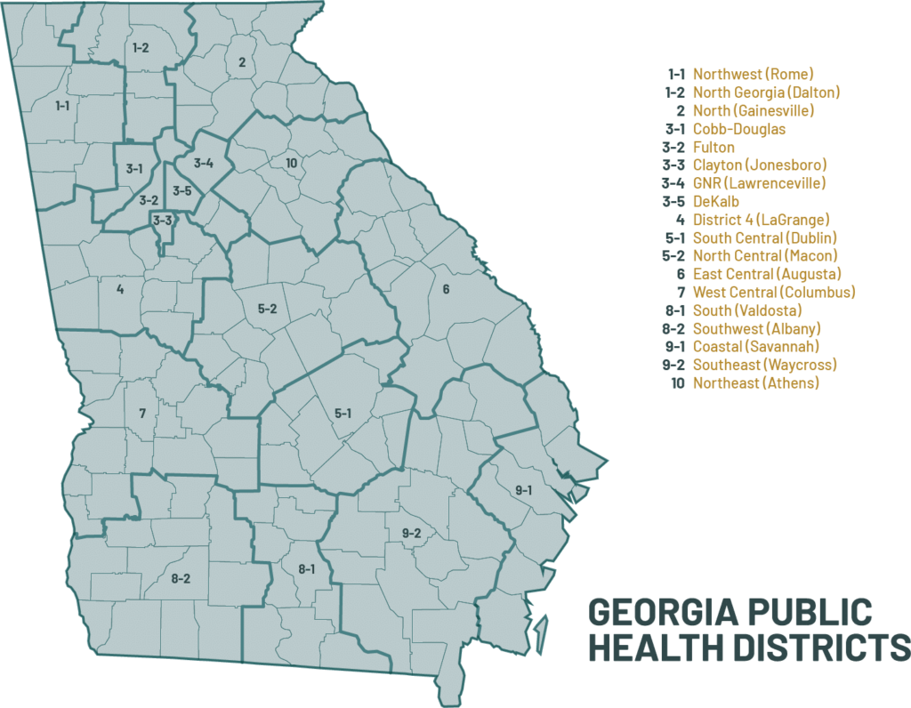 Georgia Public Health District Map - Rollins Epidemiology Fellowship